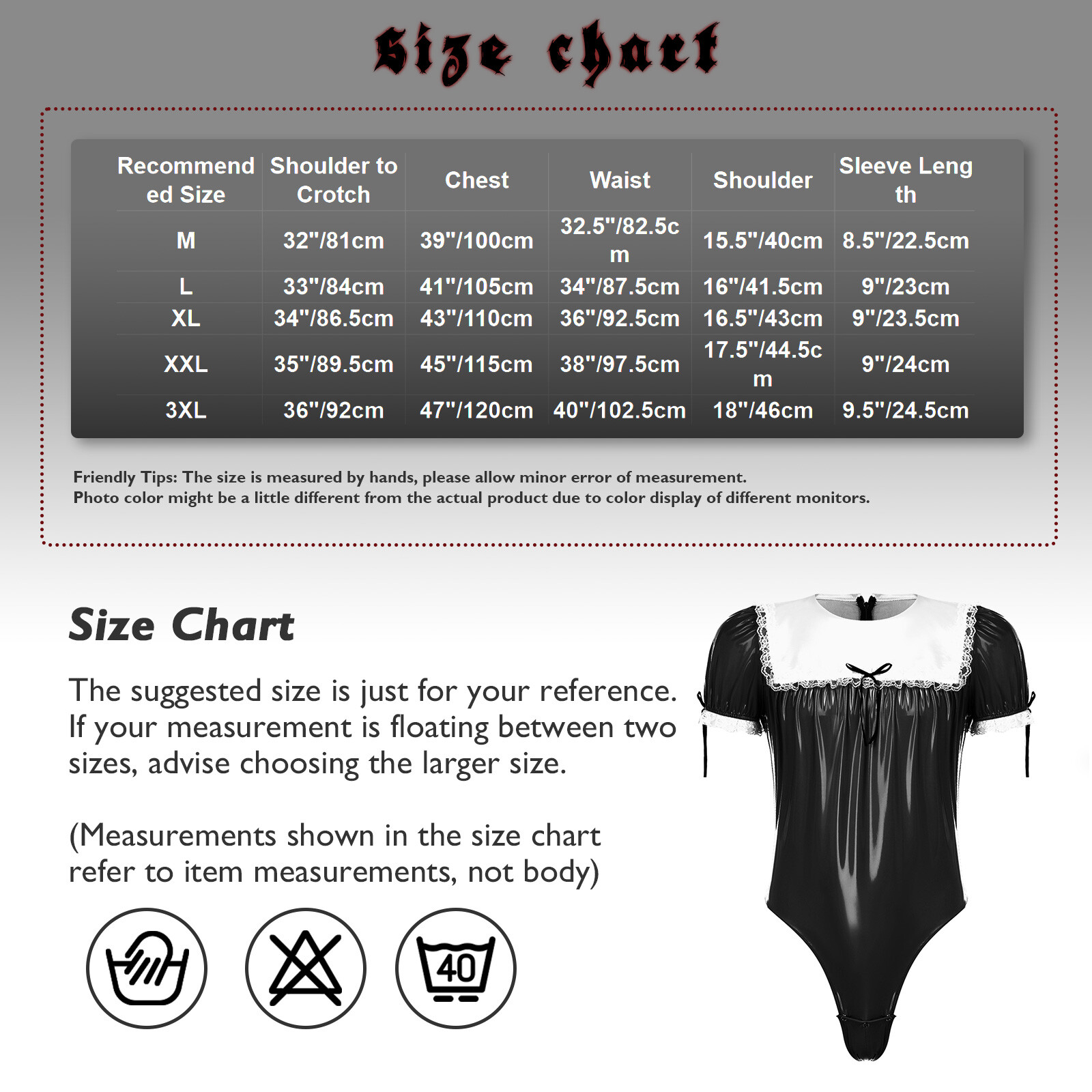 Mens Leotard Invisible Zipper Maid Costume Crossdresser Bodysuit ...