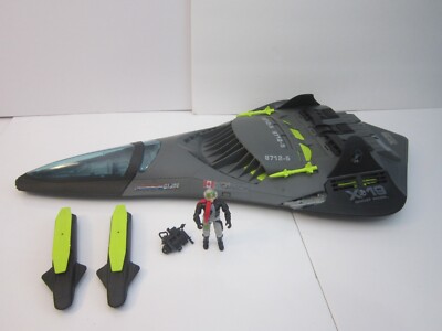 Vintage 1988 GI JOE PHANTOM X-19 JET PLANE With GHOSTRIDER FIGURE 99% ...