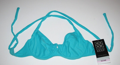 Coco Reef Women's 32/34D Bikini Swimsuit Top Bra Sized Underwire Bra ...