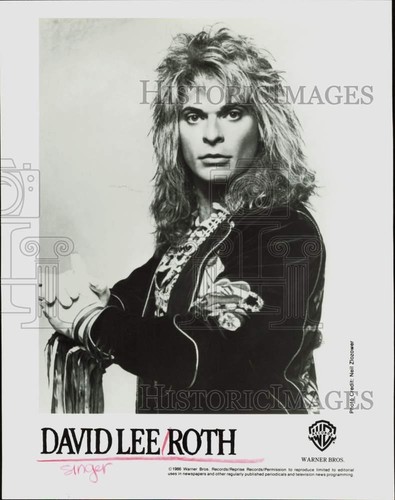 1986 Press Photo David Lee Roth, American rock singer and songwriter ...