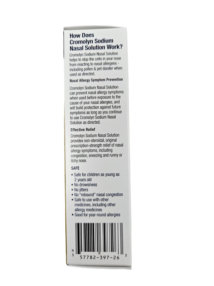 Cromolyn Allergy Nasal Spray 26mL (200 Sprays/bottle) ( 6 bottles ...