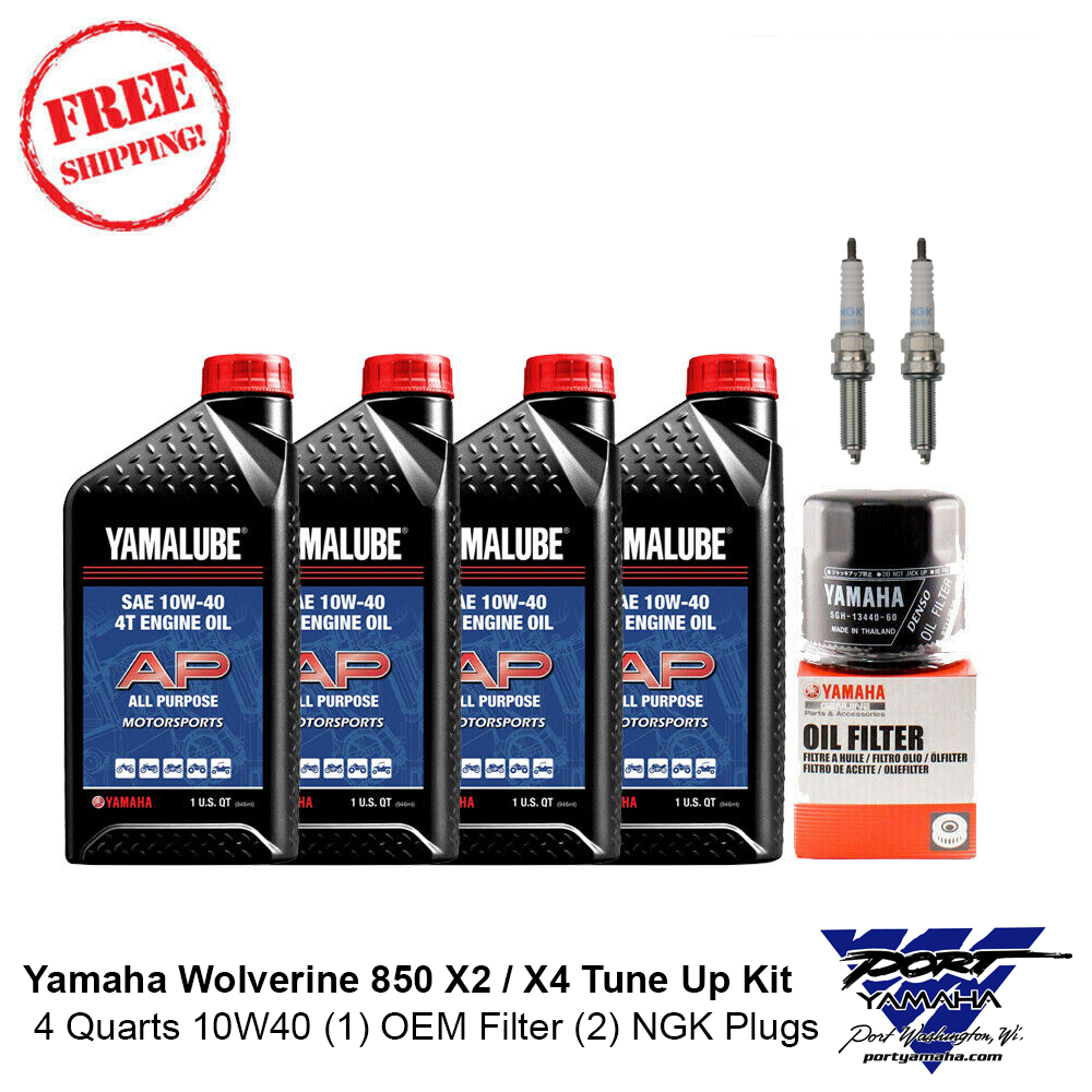 Yamaha Oil Change Kit 2018-25 Wolverine X2 / X4 850 with Spark Plugs ...