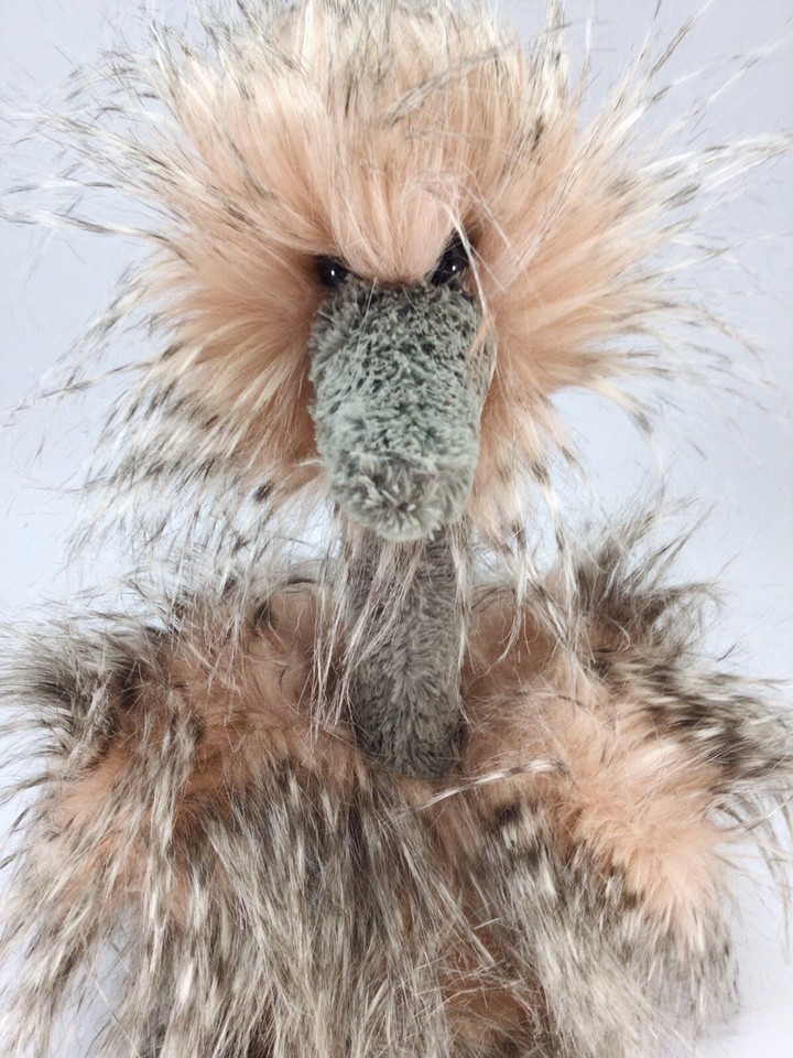 Jellycat Jelly Cat Plush Odette Ostrich 20” Stuffed Animal Pink Grey ...