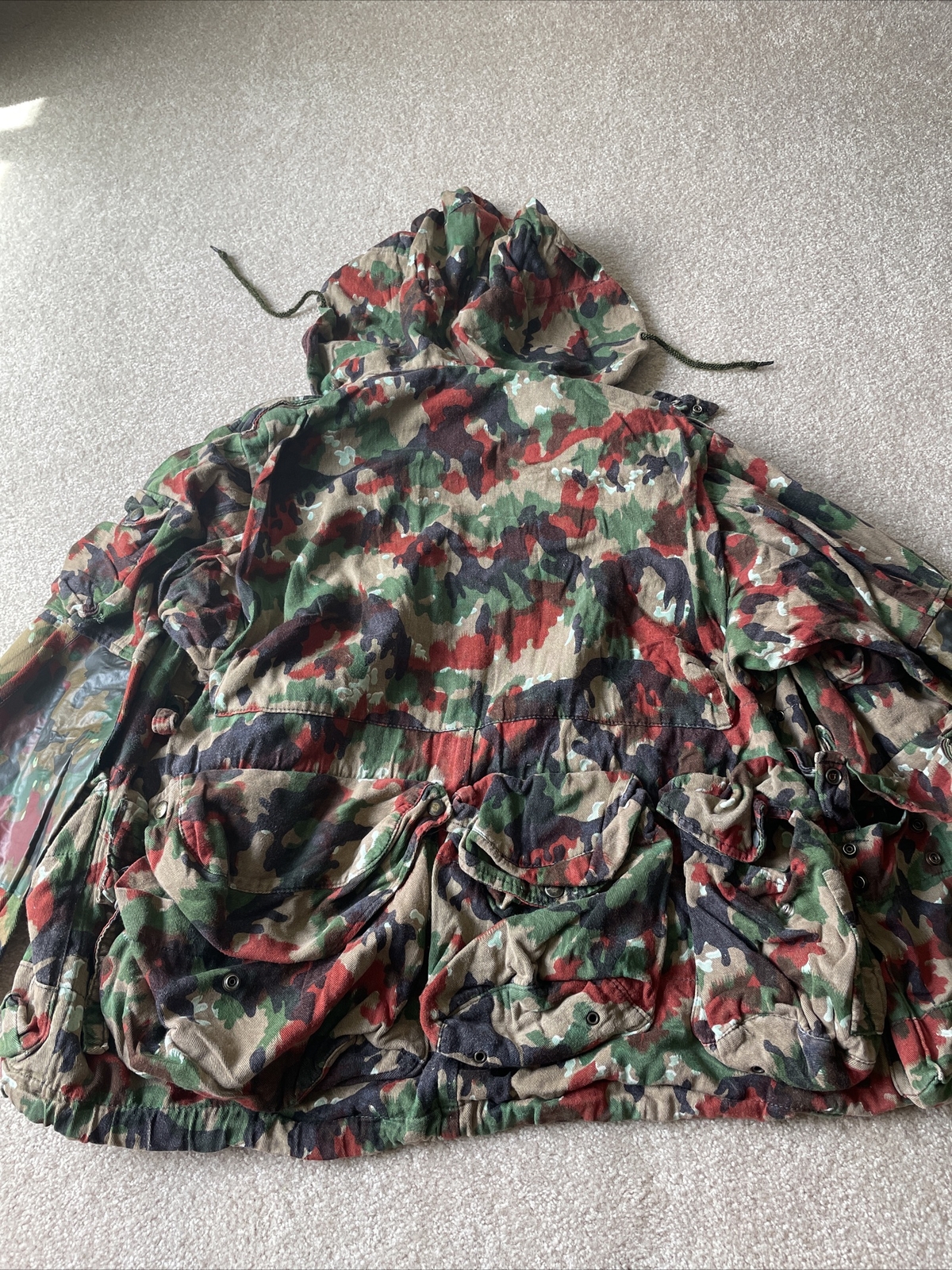 Swiss Army Field Jacket M70 Alpenflage Parka W. Backpack Size 48 1964 ...
