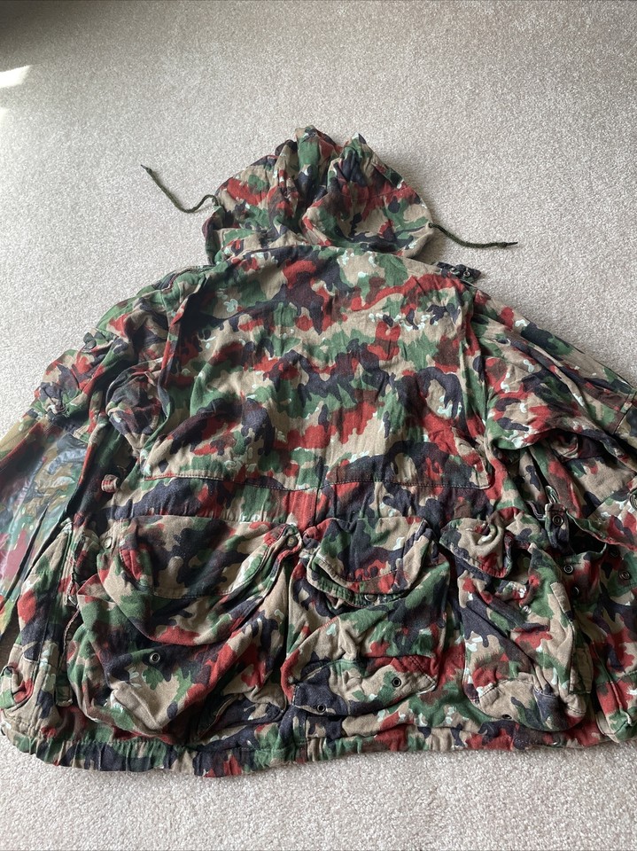 Swiss Army Field Jacket M70 Alpenflage Parka W. Backpack Size 48 1964 ...
