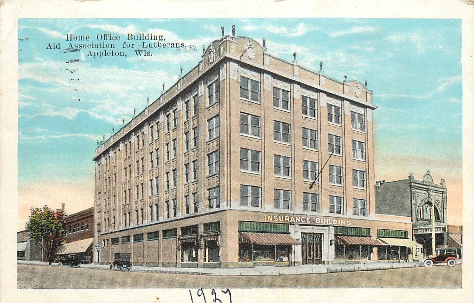1920s Postcard; Appleton WI Aid Association for Lutherans, Insurance ...