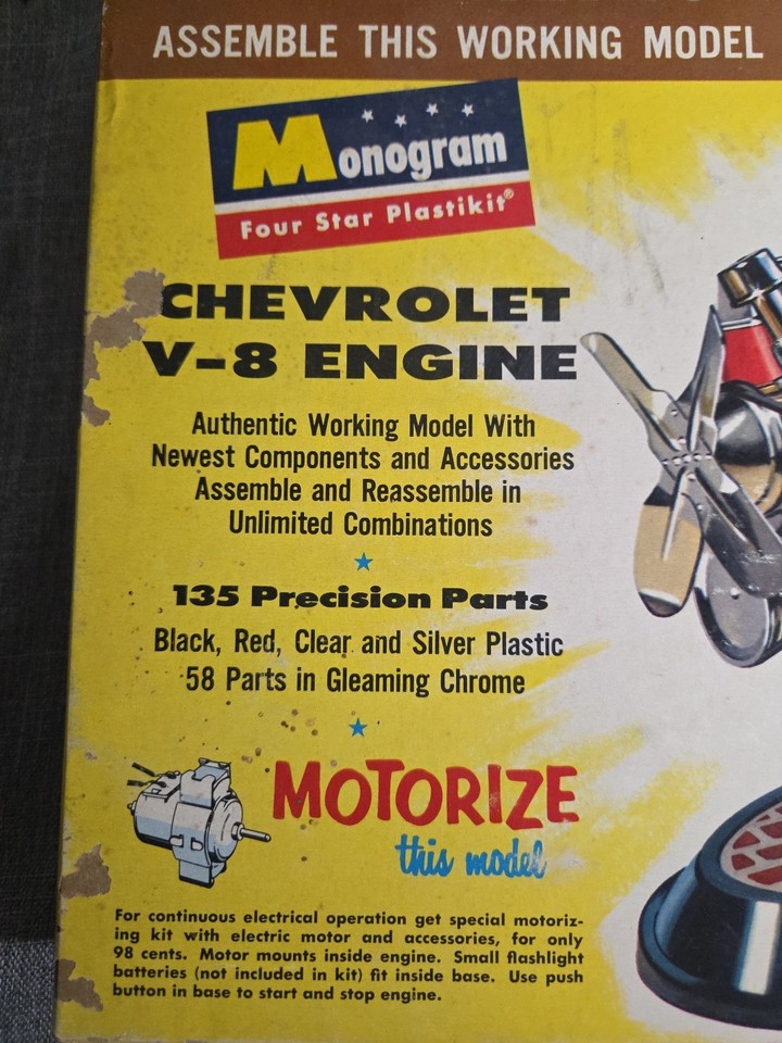 Vintage Mongram Customizing Auto Engine Kit Chevrolet V8 | eBay