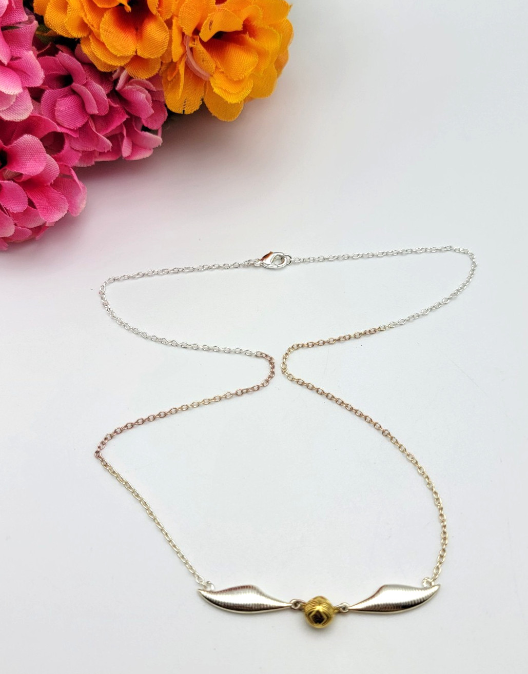 Harry Potter Golden Snitch Quidditch Wings Necklace 1… - Gem