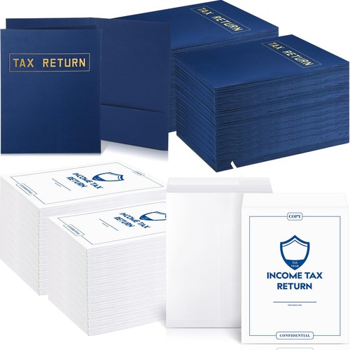 200 Pcs Tax Return Folders Bulk Envelopes for Tax Preparers 2 Pocket ...