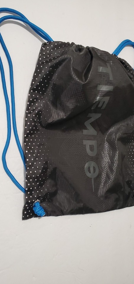 Nike Tiempo Soccer Cleat Drawstring Backpack Storage Bag Black Blue | eBay