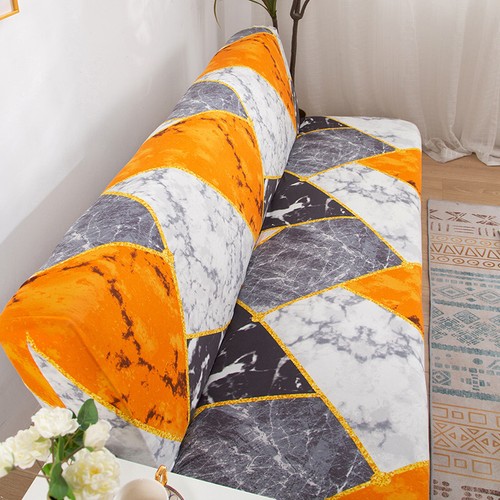 Printed Futon Cover Stretch Sofa Bed Cover Armless Couch Cover for ...