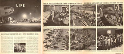 1941 WW2 Article ROOSEVELT CALLS FOR 7 DAY WORK WEEK, USA gears for War ...