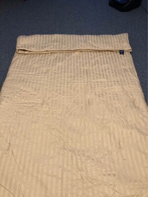 CHAPS Ralph Lauren Striped KING Gold Comforter with 2 King Shams | eBay