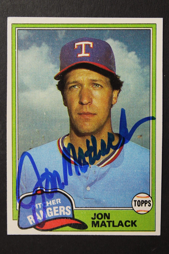 Jon Matlack Texas Rangers Autographed 1981 Topps #656 Signed Baseball ...