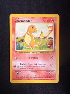 VERY RARE Charmander 1995,96,98 Oringinal Pokemon Card | eBay