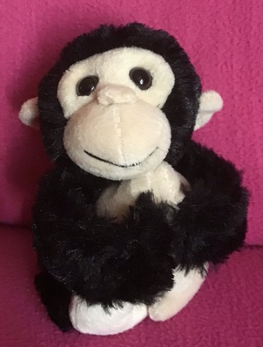 Wild Republic Wrist Hugger Slap Band Bracelet Black Chimp Monkey Soft ...