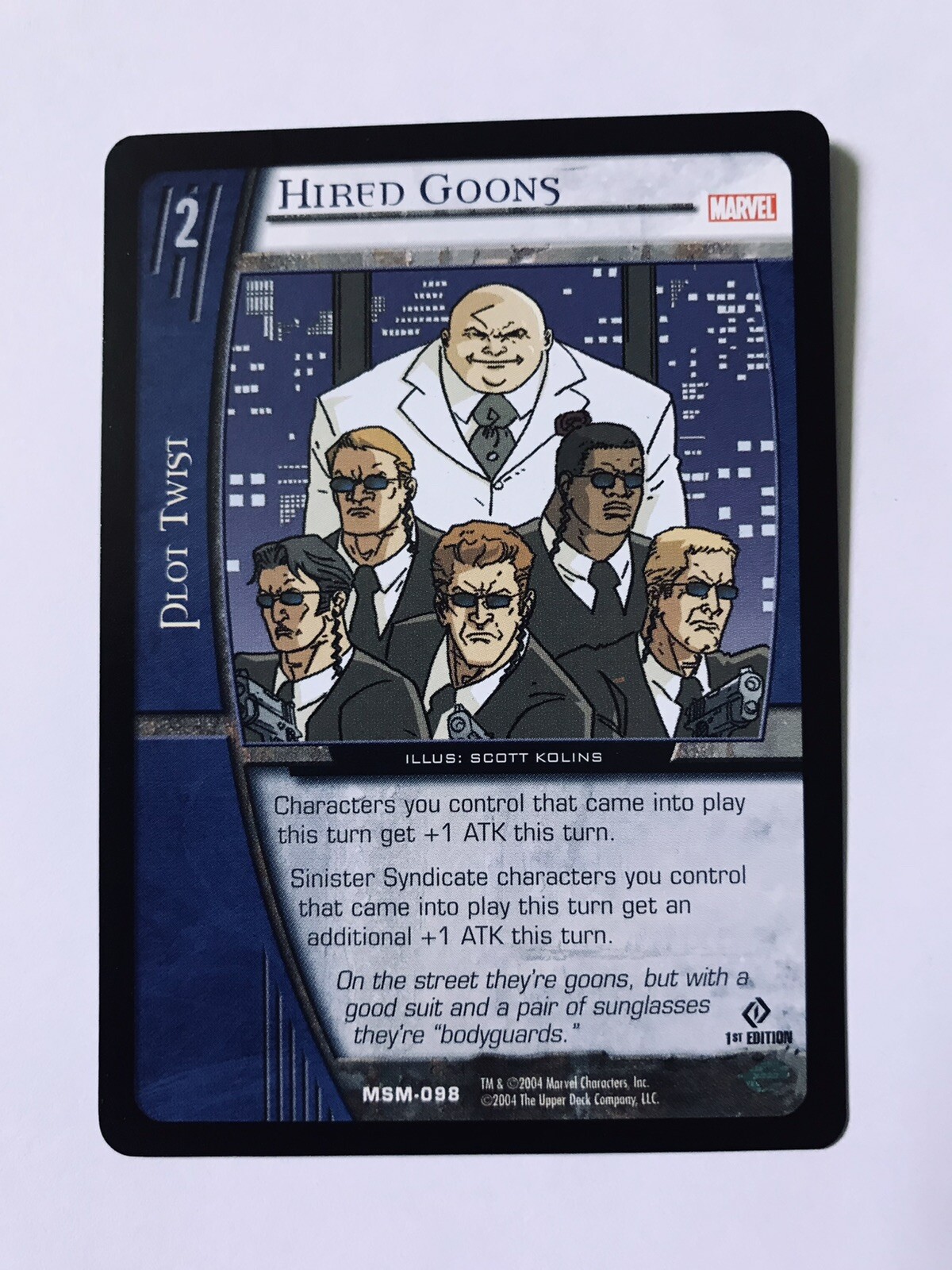 HIRED GOONS 1st EDITION CARD VS SYSTEM *407 MSM-098 WEB OF SPIDER-MAN V ...