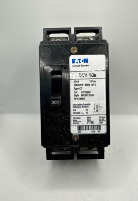 USED Eaton CCV2200 200 Amp Double Pole Main Bolt-On Circuit Breaker ...