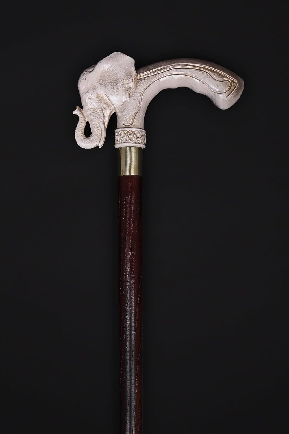 Albino Elephant Stick Vintage Head Designer Premium W… - Gem
