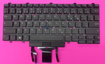 NEW Dell Latitude E5450 E7450 French Canadian Backlit Keyboard Dual ...