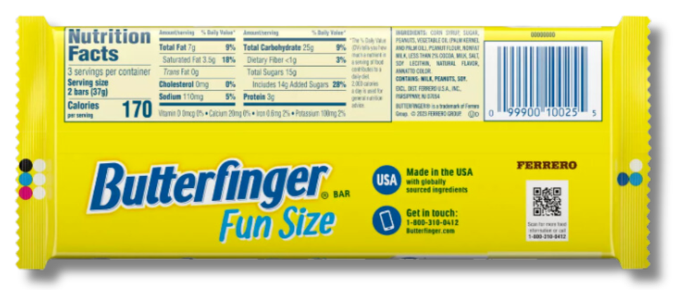 Butterfinger Fun Size Candy Bars 3.9oz - 6ct - 6 PACKS (FREE SHIPPING ...