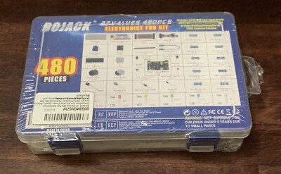 BOJACK 37 Values 480 Pcs Electronics Component Fun Kit with Power ...
