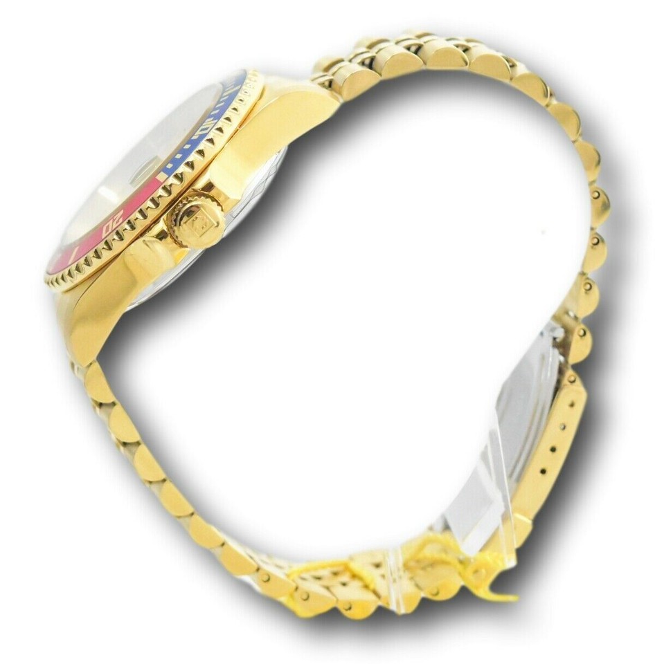 Invicta Pro Diver Automatic Men's 42mm Gold Dial Pepsi Bezel Watch ...