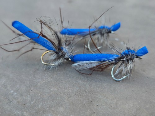 3 Blue Foam Daddy Longlegs Fly Fishing Dry Trout Flies | eBay UK