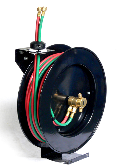 OXYGEN ACETYLENR WALL TORCH WELDING HOSE REEL 50FT 1/4'' AUTO REWIND ...