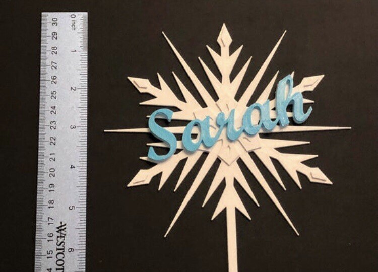 Frozen Snowflake Elsa Cake Topper Personalized | eBay