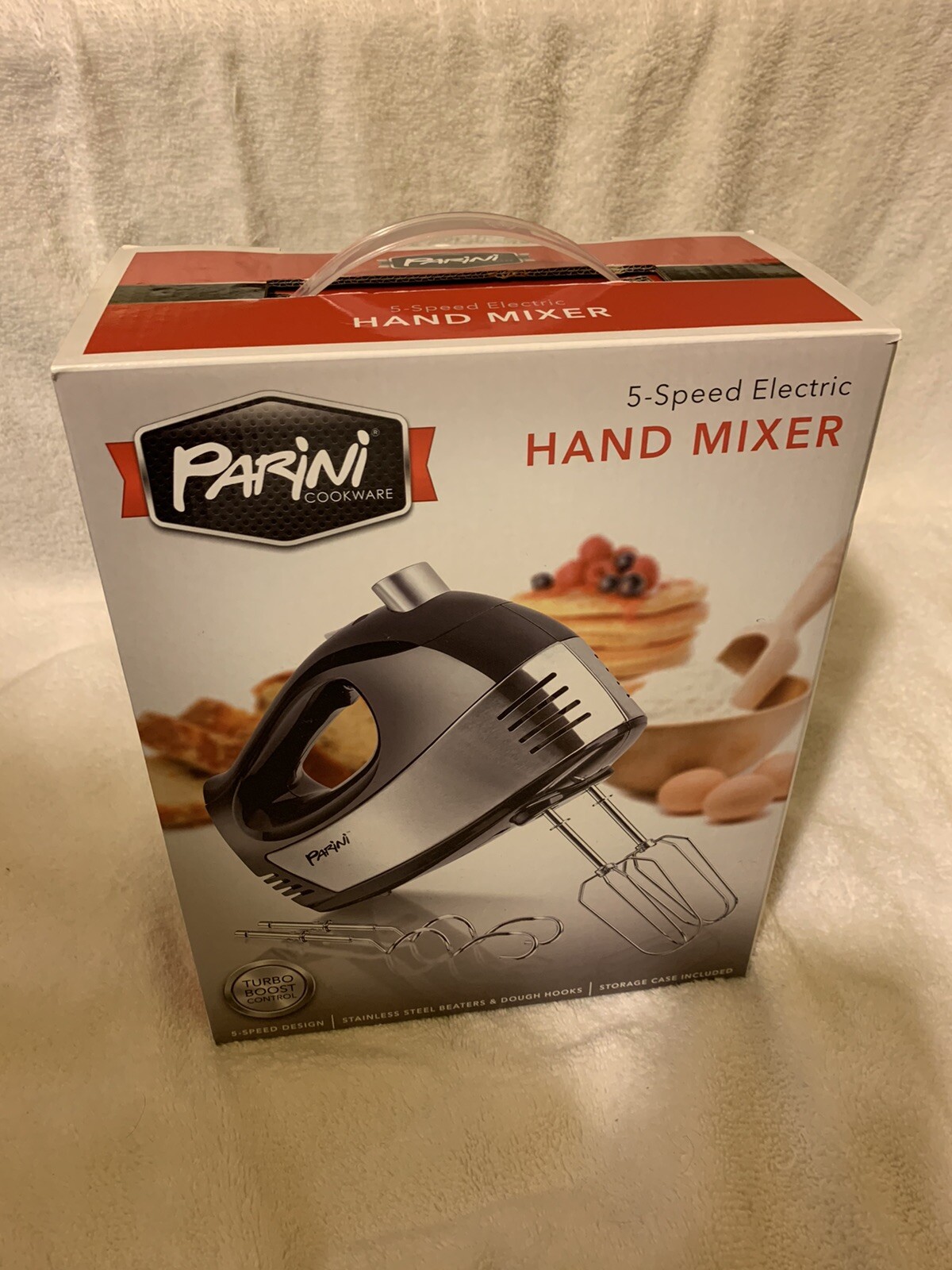 parini 5 Speed Electric hand mixer W/ Stainless Steel Beaters -Dough ...