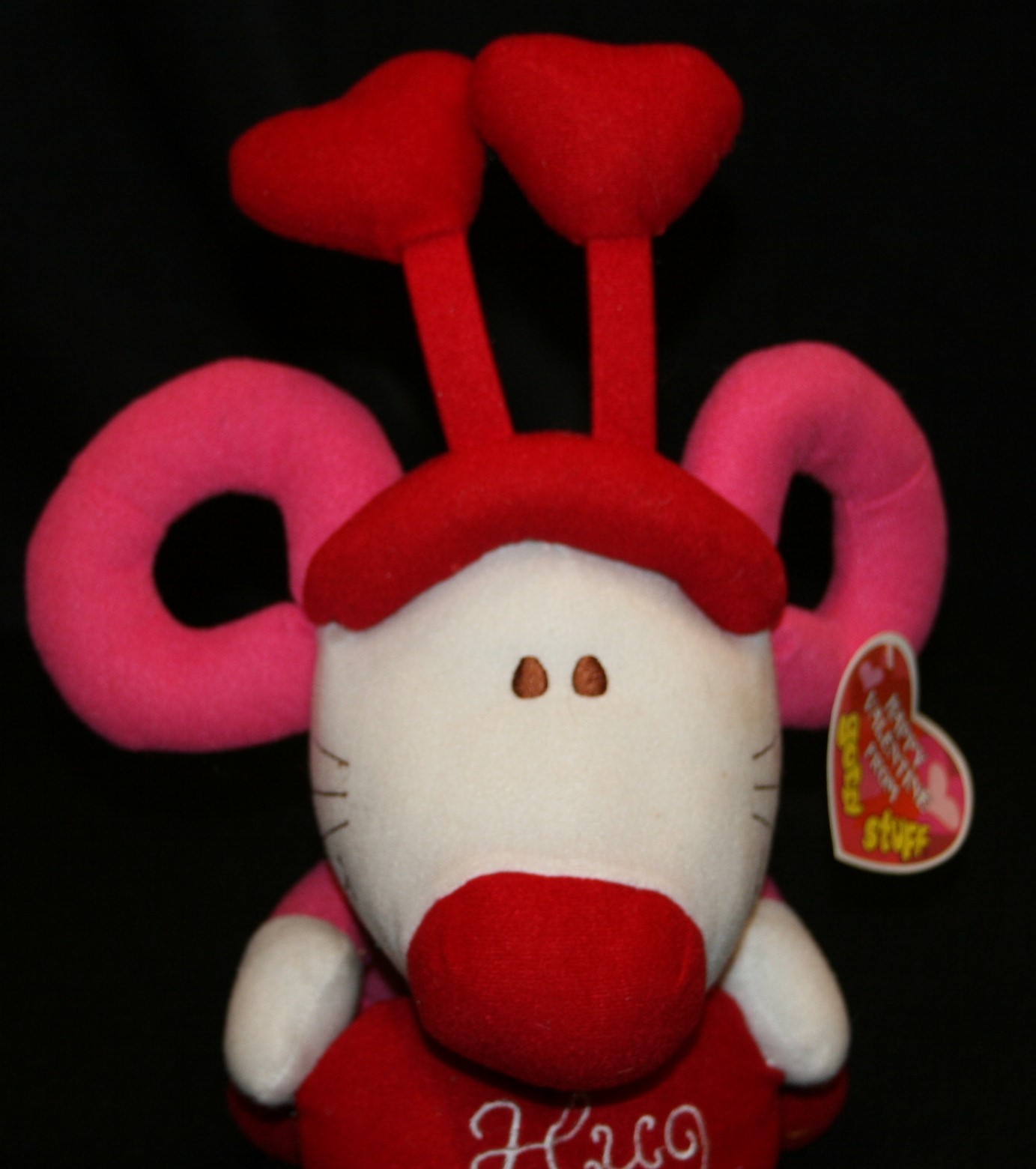 NWT Hug Me Valentines Day Plush Mouse Good Stuff Toy 10" Sweatheart ...