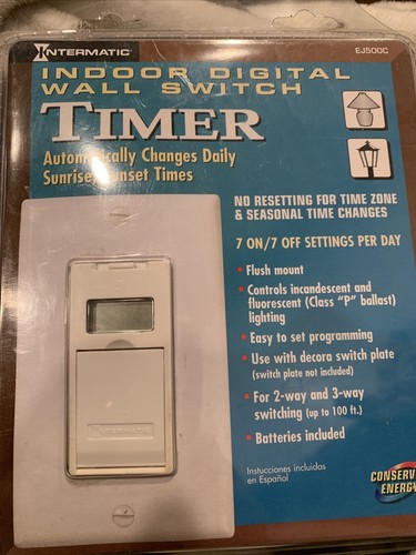 Intermatic Indoor Digital Wall Switch Timer Model EJ500C New Factory ...