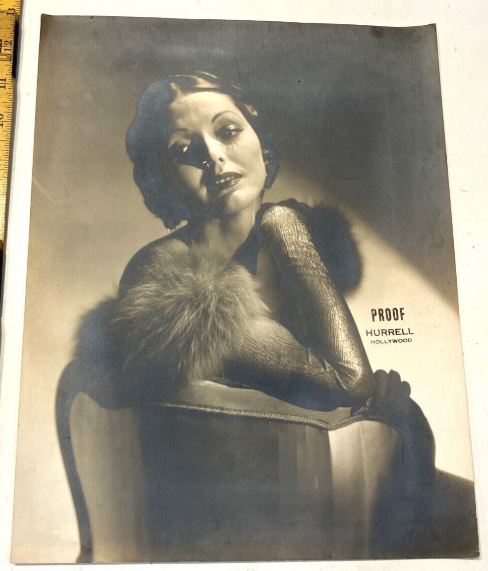ADRIENNE AMES George Hurrell oversize approx 10 x 13 photograph PROOF ...