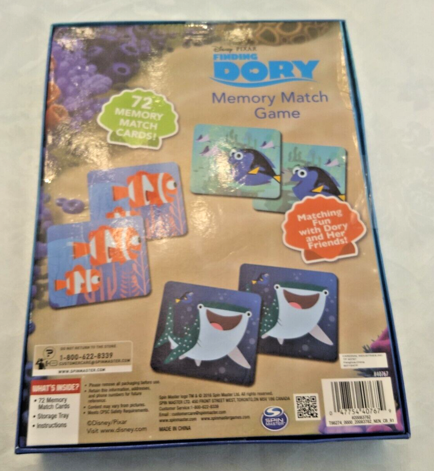 Disney's Finding Dory Memory Match Game | eBay