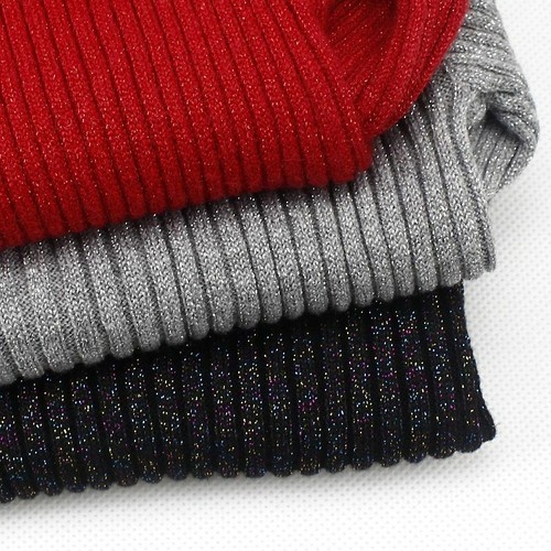 Basic Turtleneck Glitter Sweater Women Knit Ribbed Slim Pullover Autumn ...