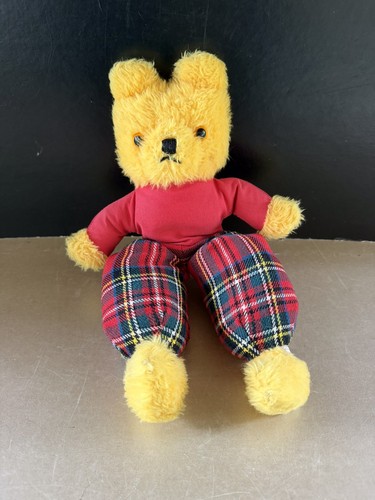 Vintage Wendy Boston Teddy Bear Sewn in Label Tartan 12" 30cm 1960s ...