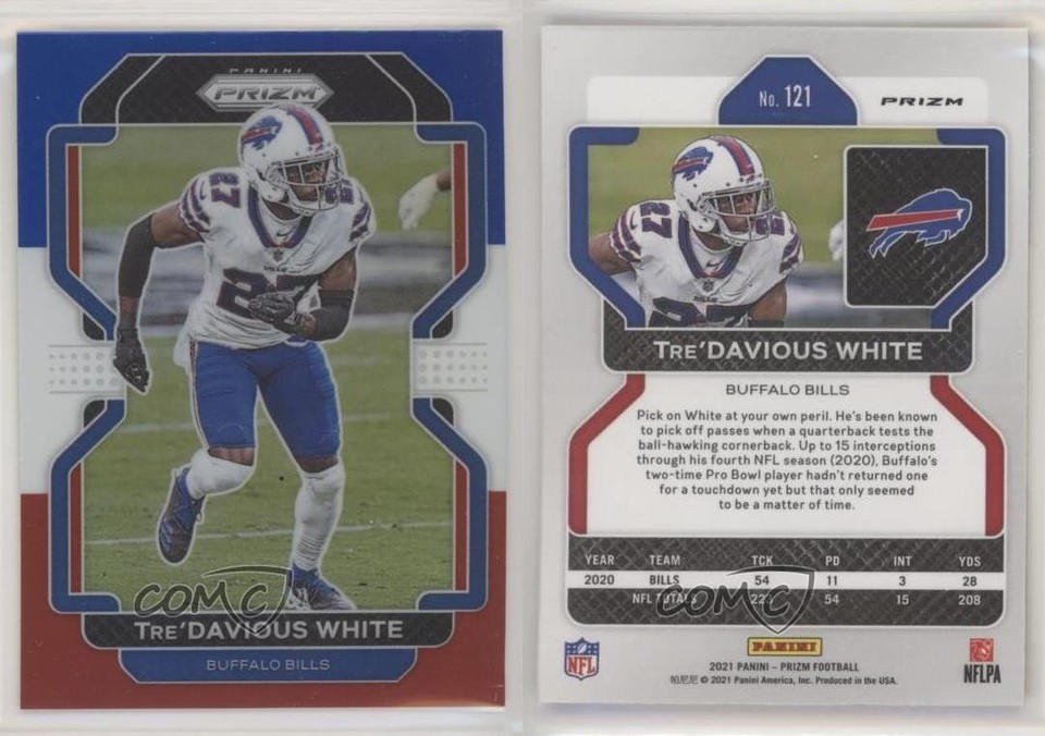 2021 Panini Prizm Red White & Blue Prizm Tre'Davious White #121 2l4 | eBay