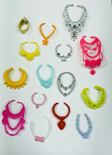 Barbie Doll Jewelry Necklace Lot Lot Mattel Assorted Colors EUC | eBay