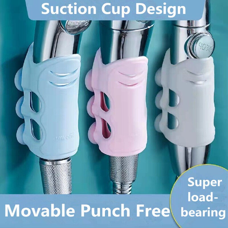 UK Movable Shower Head Holder with Suction Cup Adjustable Bathroom Hook ...