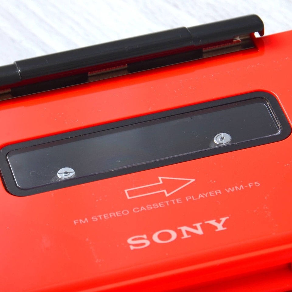 SONY WM-F5 Cassette Player Sports Walkman Red Serviced Tested Japan | eBay