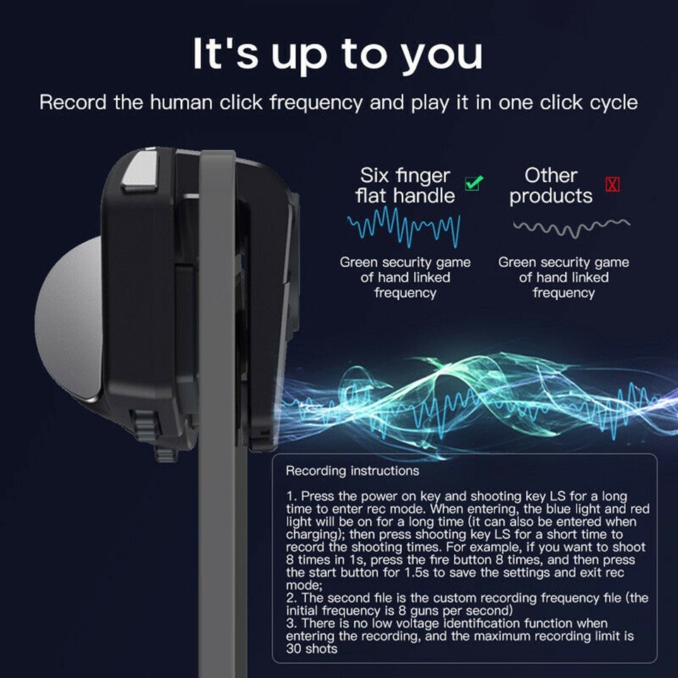 Six Fingers Aim Button Shooter Gamepad Trigger For iPad Mobile PUBG ...