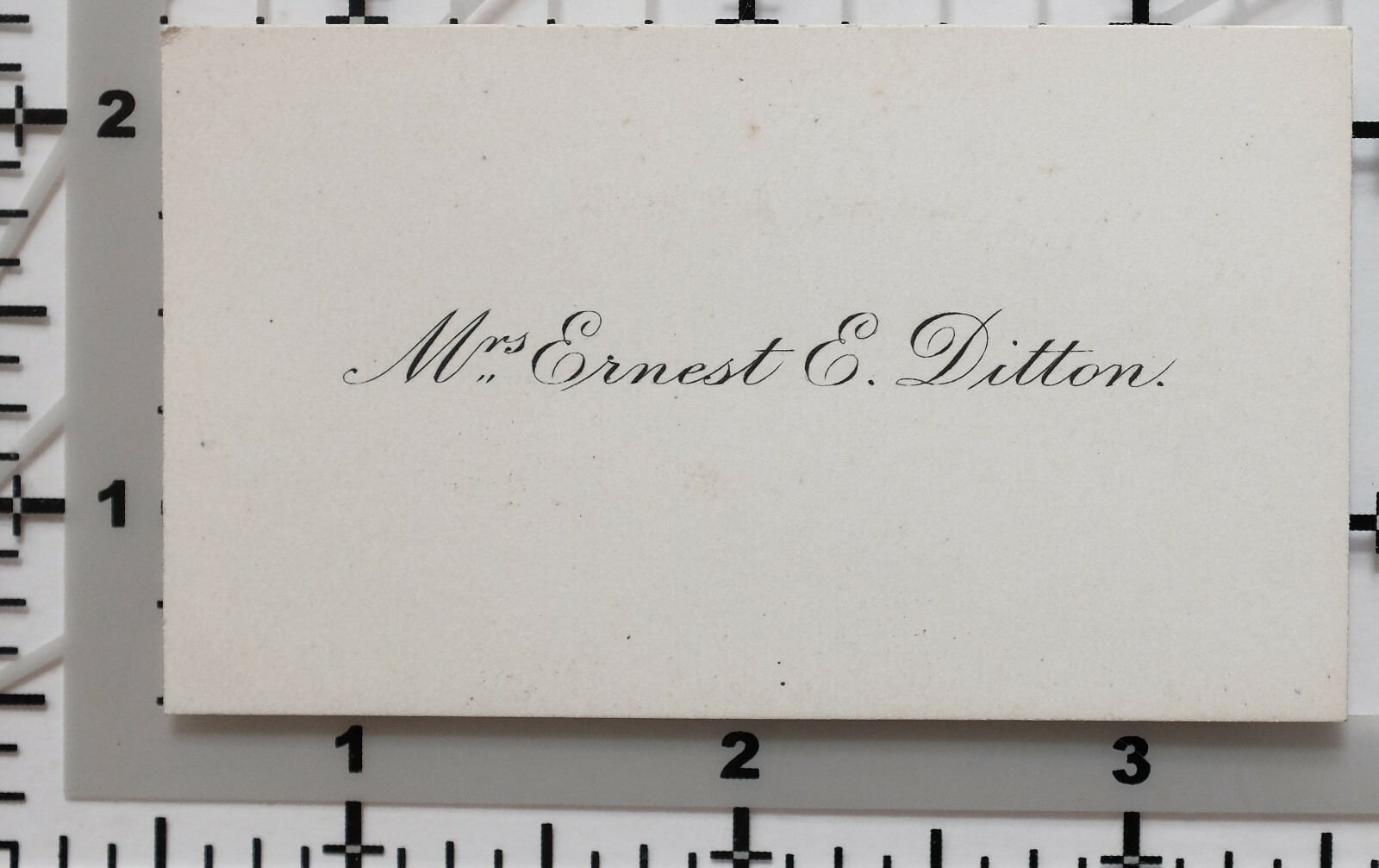 Antik Calling Card Mrs.Ernest E.Ditton | eBay