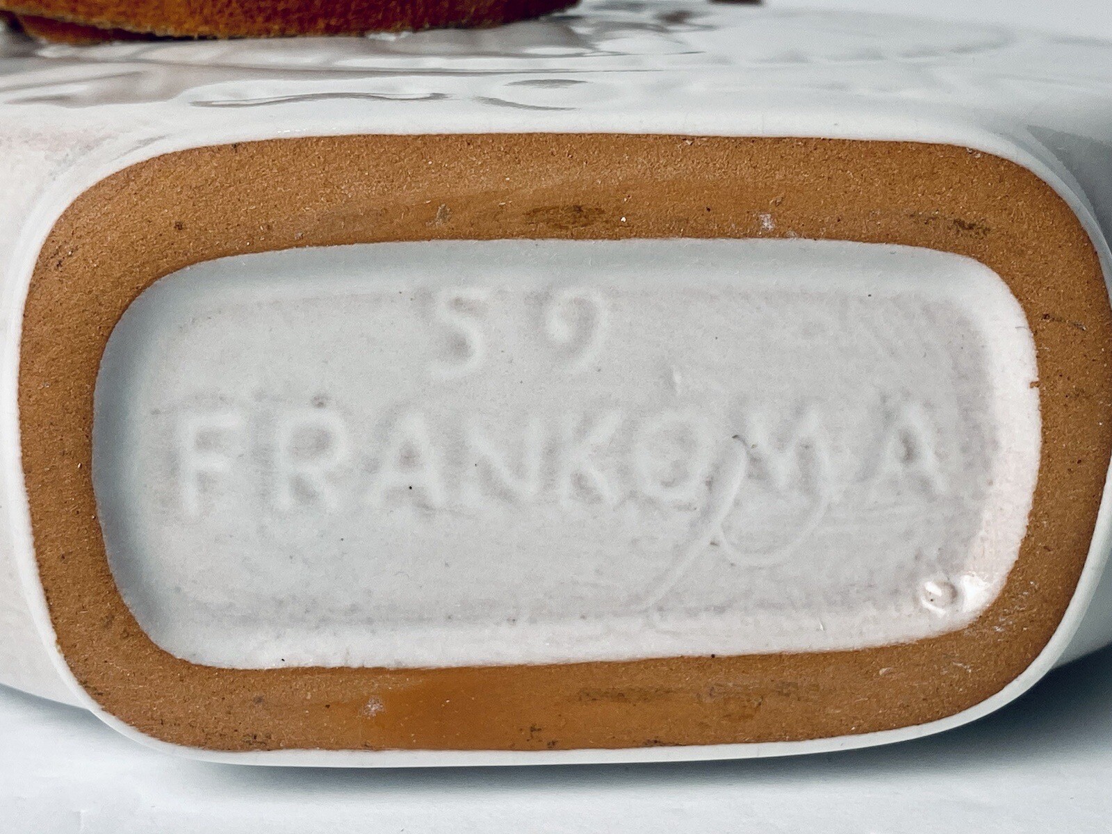 Vintage FRANKOMA Thunderbird Canteen Vase #59 PRARIE WHITE Pottery ...