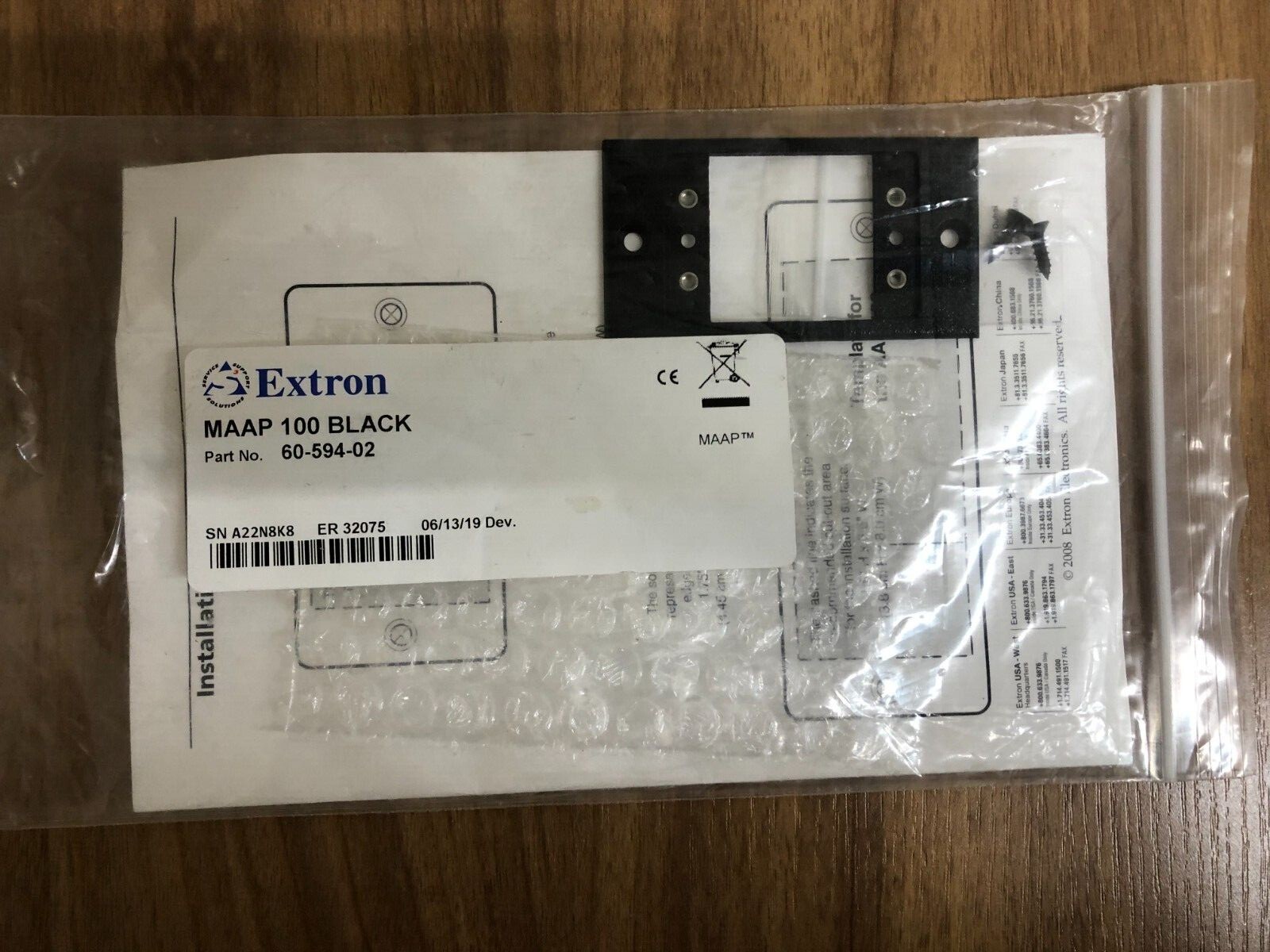 Extron 60-594-02 MAAP 100 Low Profile AV Connectivity Mounting Frame | eBay