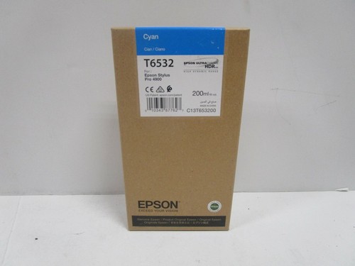 2021 GENUINE EPSON T6532 CYAN ULTRACHROME HDR INK STYLUS PRO 4900 NEW ...
