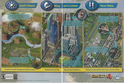 SimCity 4 Print Ad/Poster Art PC Small Box | eBay