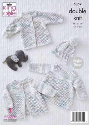 King Cole Dk-Strickmuster Matinee Mantel Engel Top Jacke Hut 5857 | eBay.de