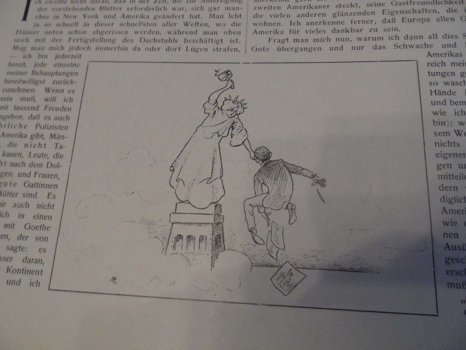 Old German cartoon book by P. Richards - America looked at with ...
