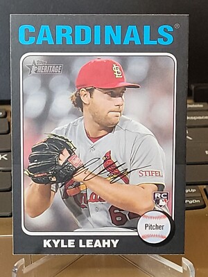 2024 TOPPS HERITAGE KYLE LEAHY BLACK BORDER ROOKIE #344 ST. LOUIS ...